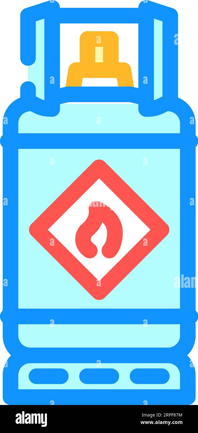 cylinder gas service color icon vector illustration Stock Vector Image ...