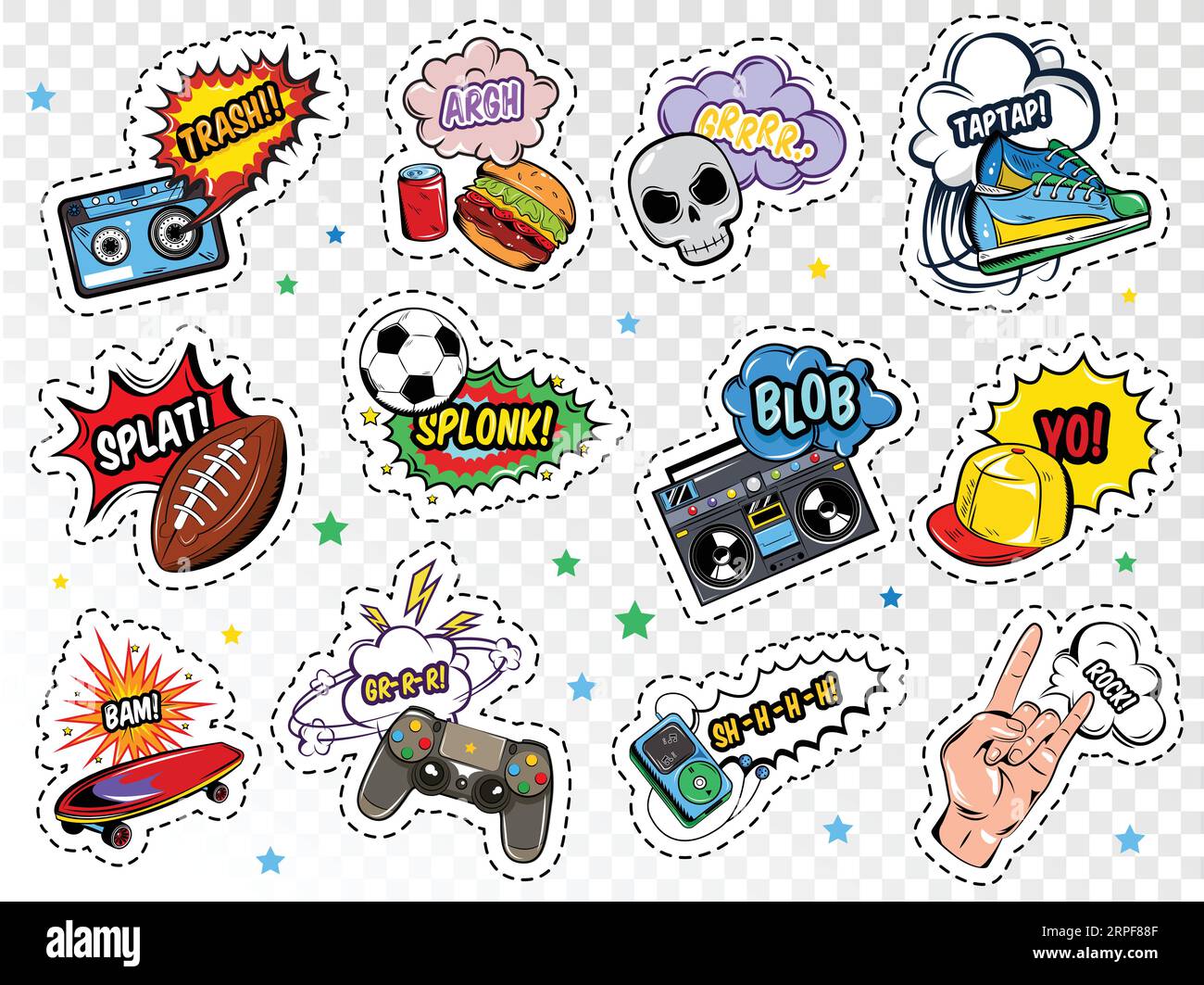 Boys stickers hi-res stock photography and images - Alamy