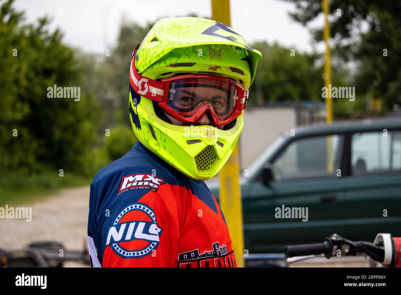 Motocross sport portrait Stock Photo - Alamy