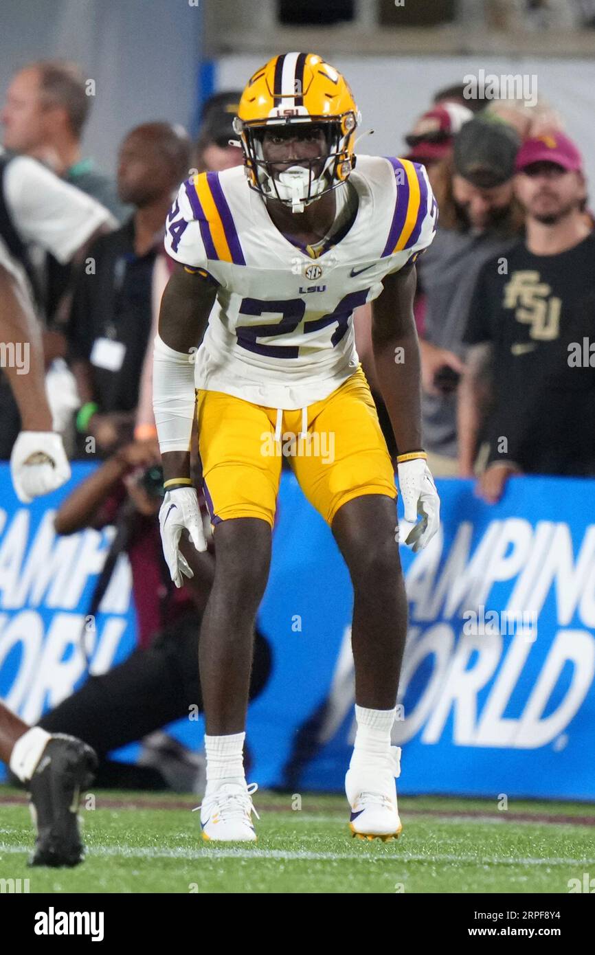ORLANDO, FL - SEPTEMBER 03: LSU Tigers cornerback Zy Alexander (24 ...