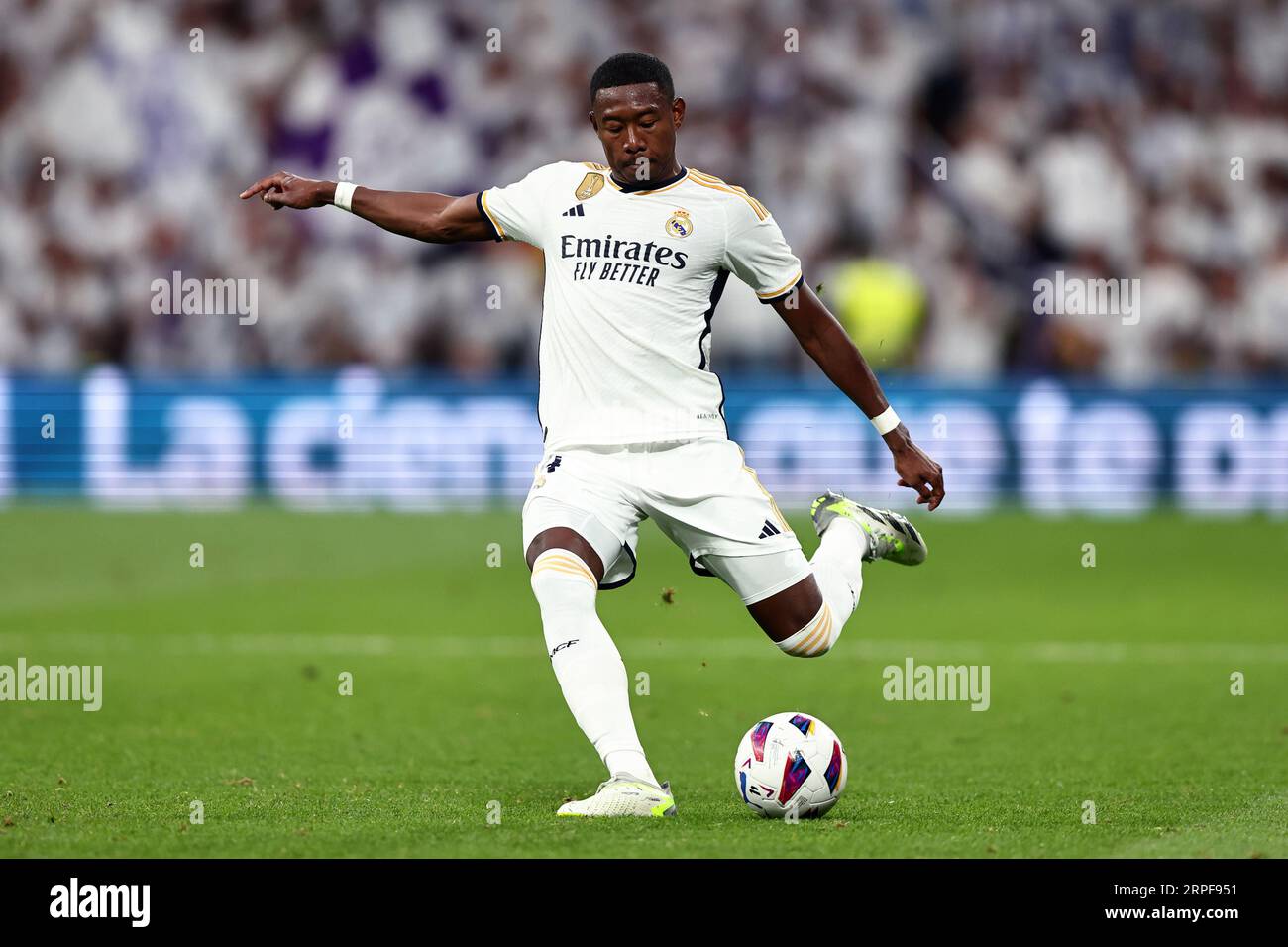 David Alaba of Real Madrid Cf in action during the La Liga match ...