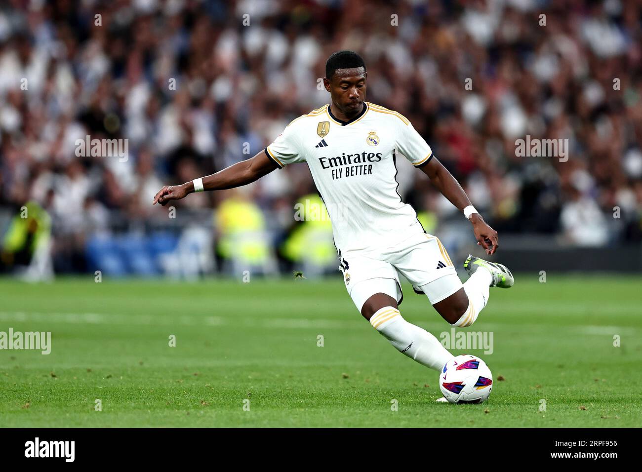 David Alaba of Real Madrid Cf in action during the La Liga match ...