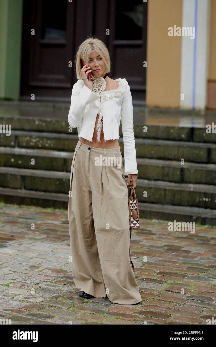 Copenhagen, Denmark. 09th Aug, 2023. Street style, Ella Karberg ...