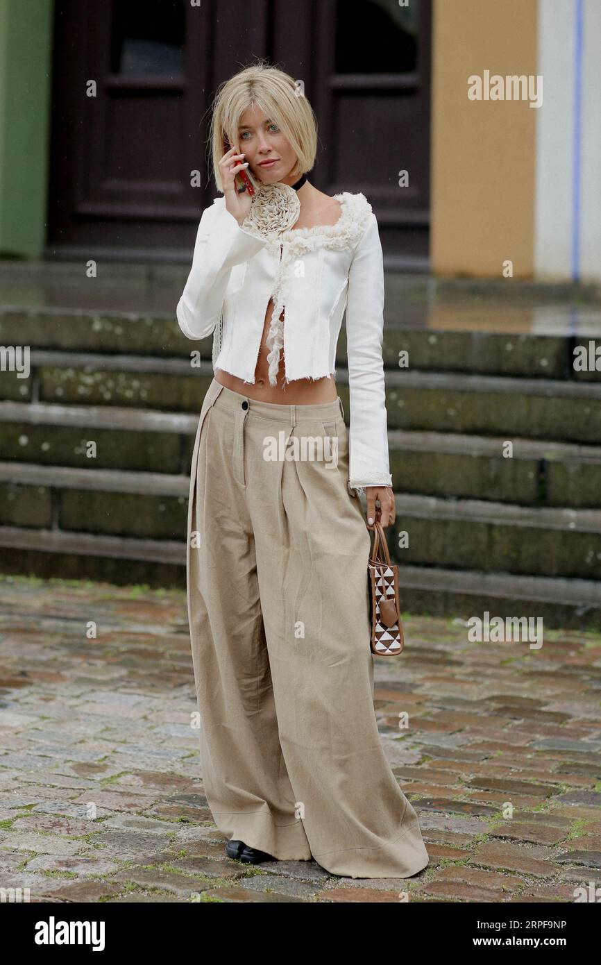 Copenhagen, Denmark. 09th Aug, 2023. Street style, Ella Karberg ...