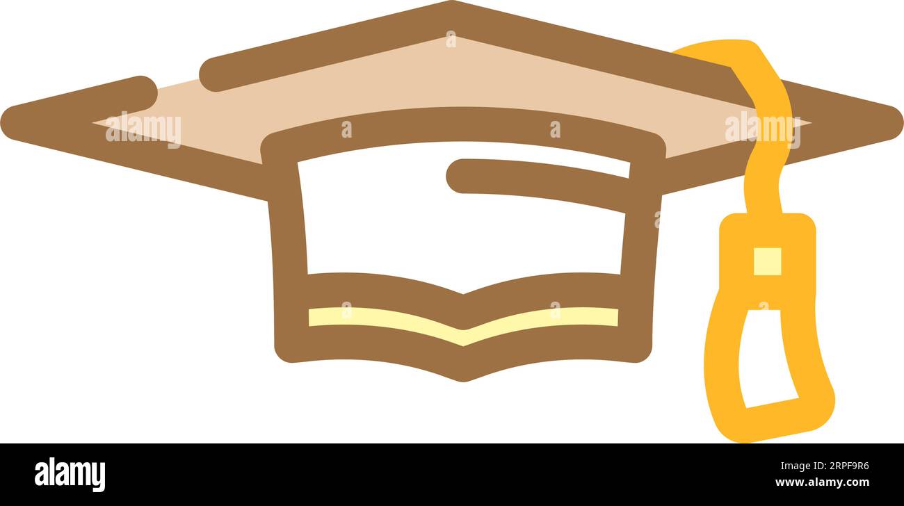 graduation hat cap color icon vector illustration Stock Vector Image ...