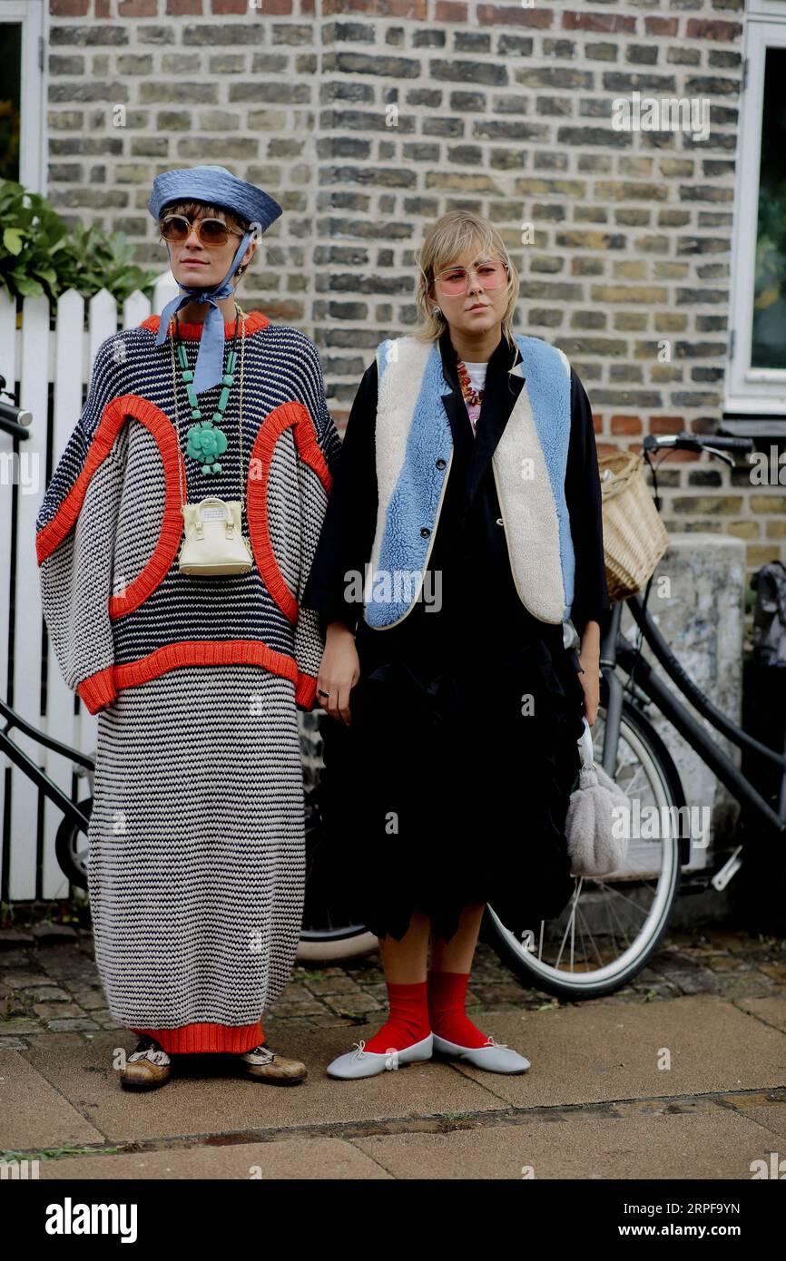 Copenhagen, Denmark. 09th Aug, 2023. Street style, Kathrine Maron and ...