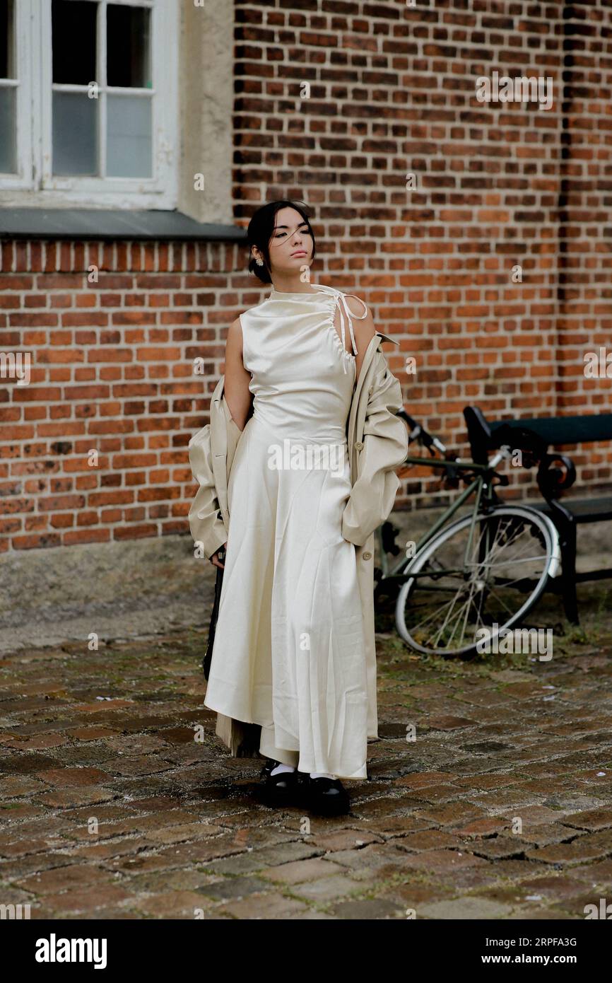 Copenhagen, Denmark. 09th Aug, 2023. Street style, Clara Kong Vila ...