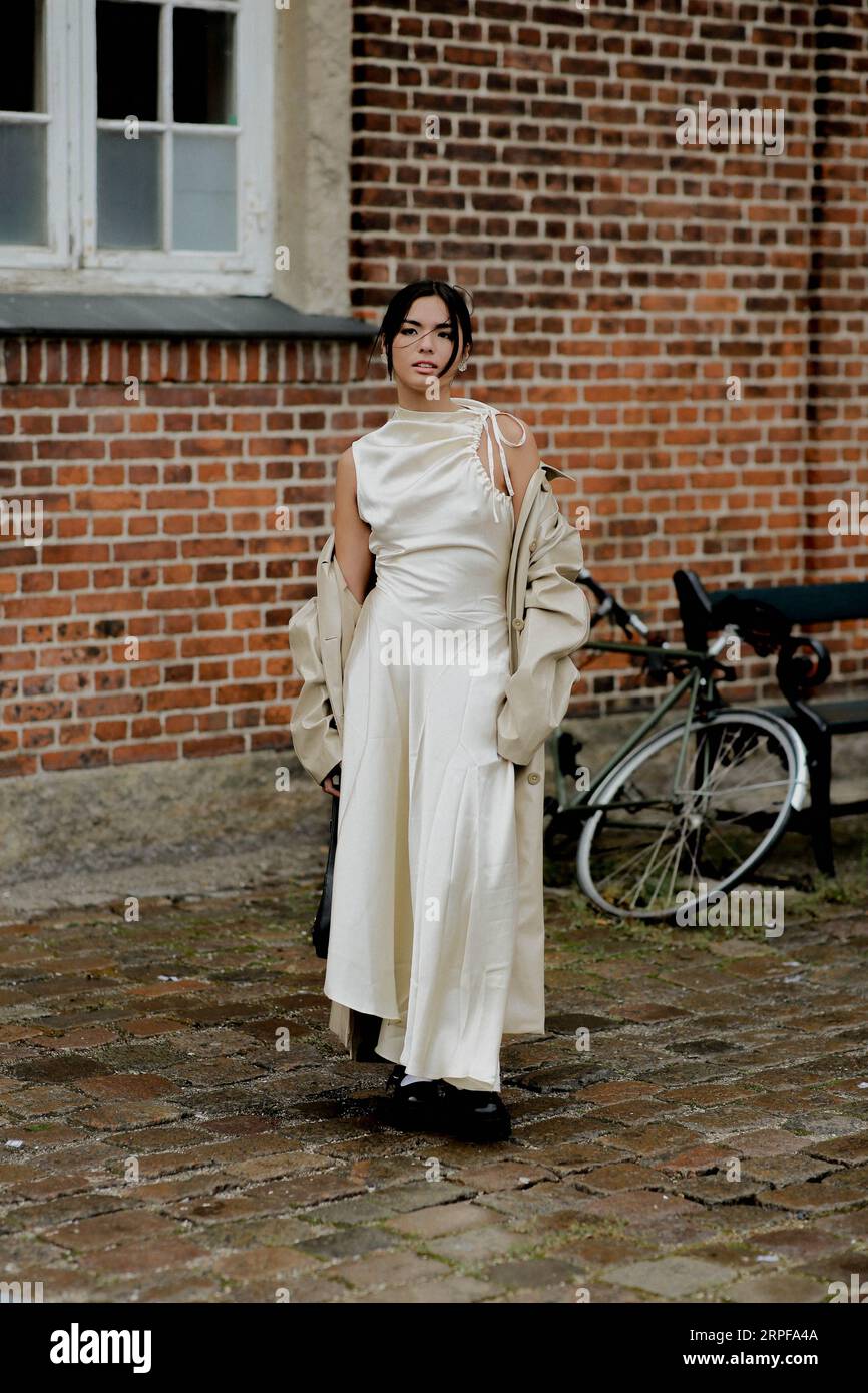 Copenhagen, Denmark. 09th Aug, 2023. Street style, Clara Kong Vila ...