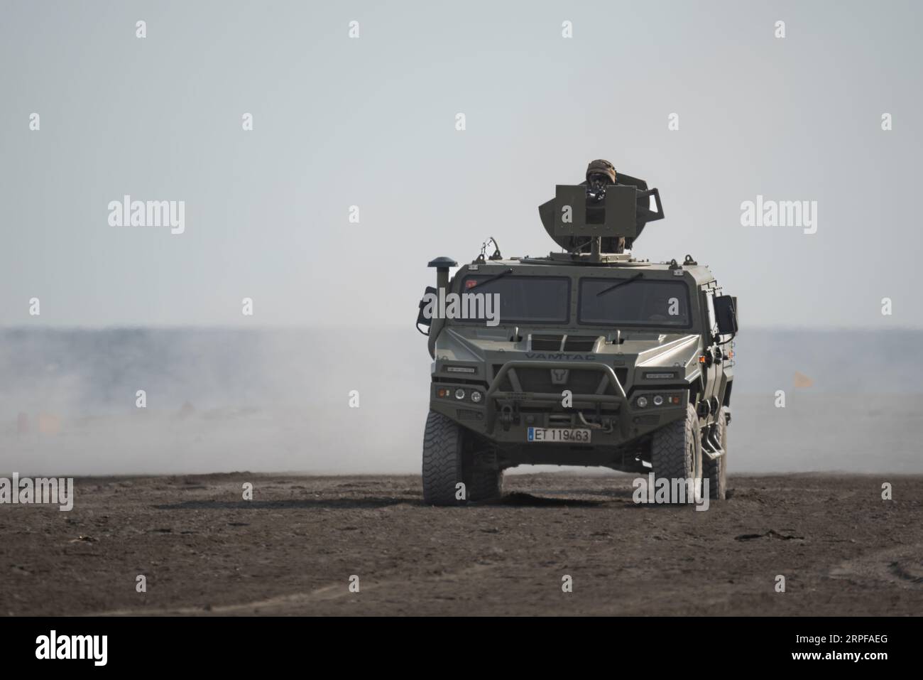 Vamtac armored vehicle of the Spanish Army in an exhibition for the ...