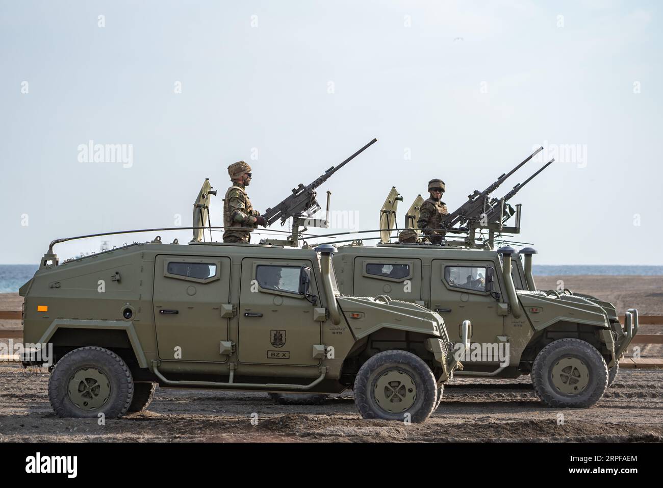 Vamtac armored vehicles of the Spanish Army on display for Armed Forces ...