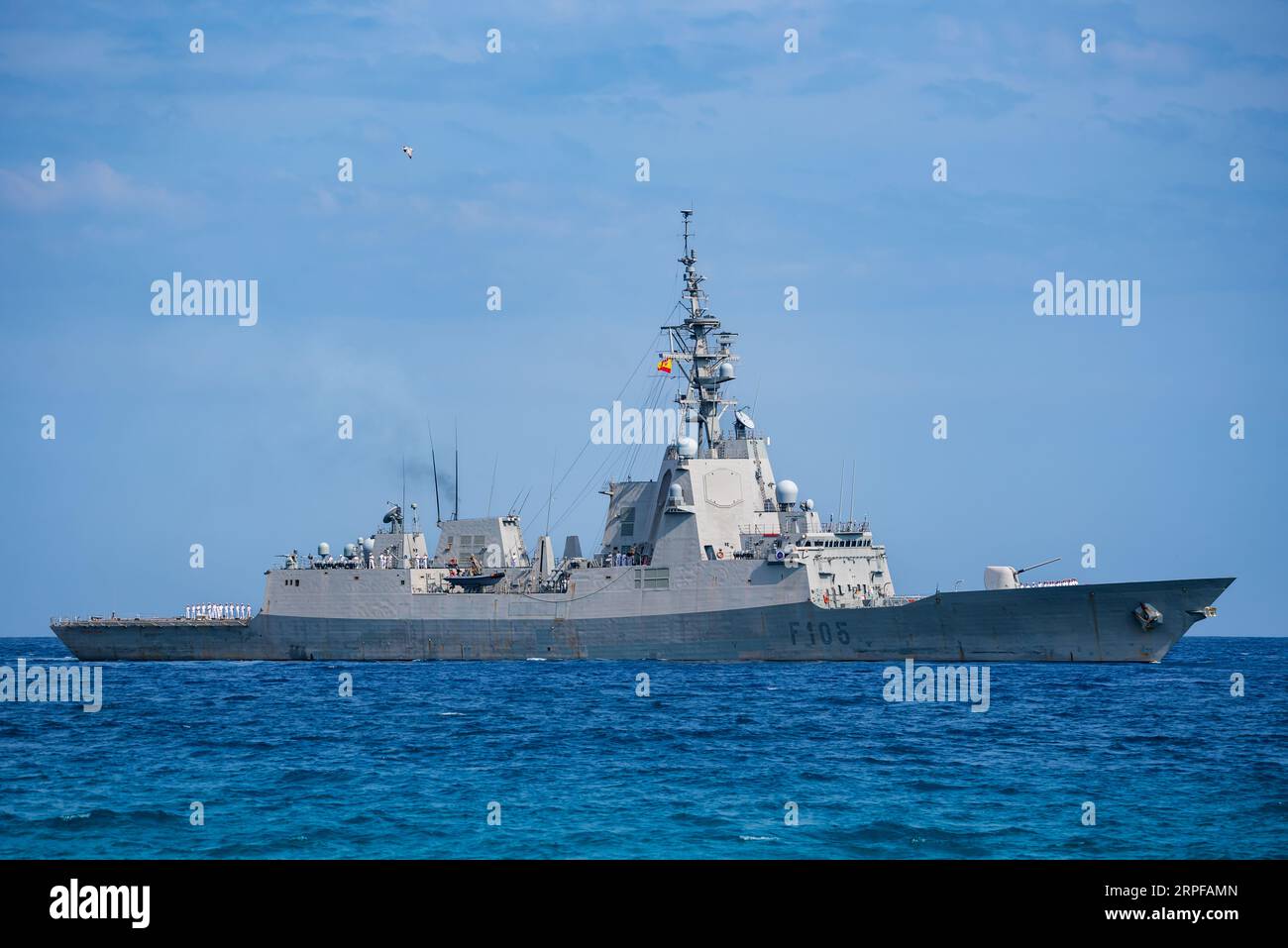 Alvaro de Bazan class frigate, F 105 Cristobal Colon of the Spanish ...