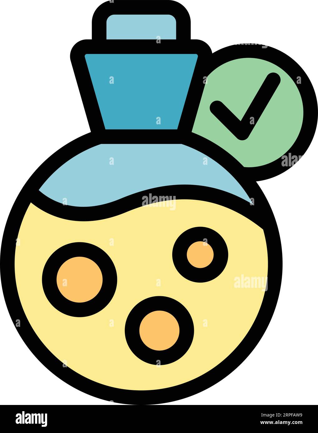 Chemical flask icon outline vector. Natural product. Water cosmetic ...