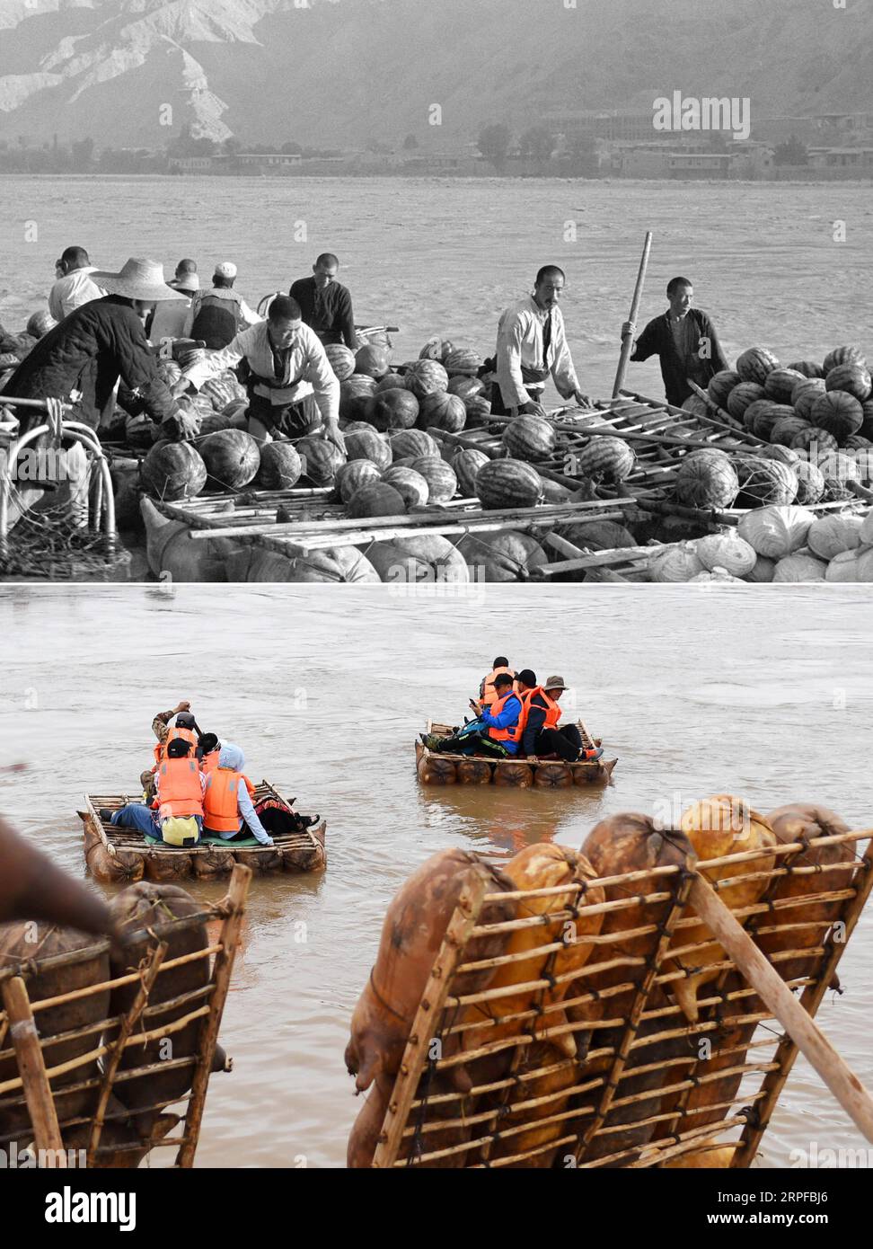 Sheepskin raft hi-res stock photography and images - Alamy