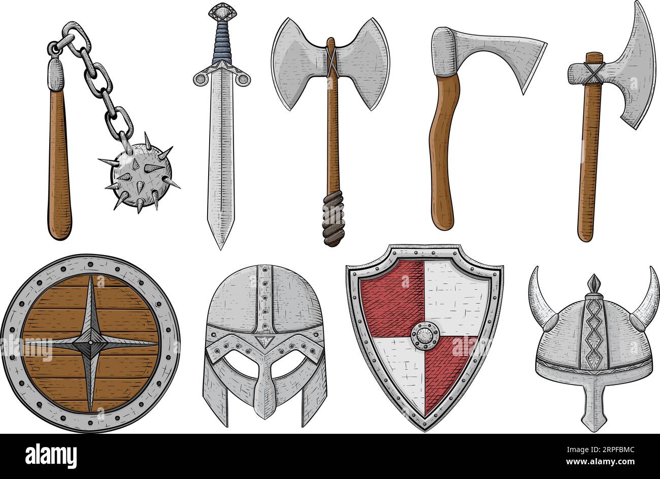Viking weapons Stock Vector Images - Alamy