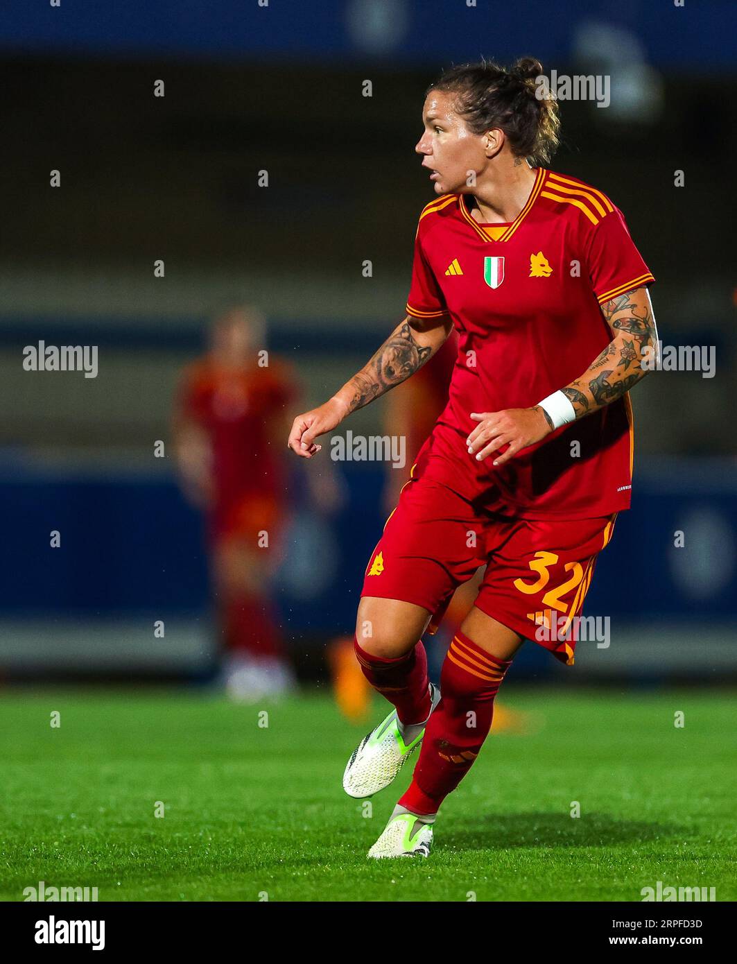 AS Roma Elena Linari in action during the women's friendly match at ...