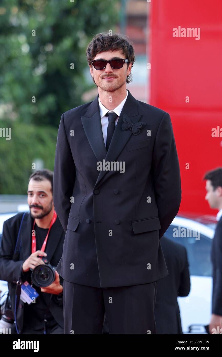 Jacob Elordi poses for photographers upon arrival for the premiere of ...
