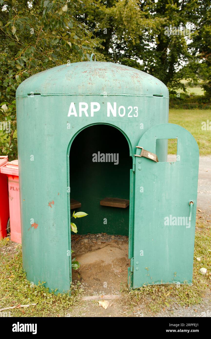 ARP air raid shelter of world war 2 vintage Stock Photo - Alamy