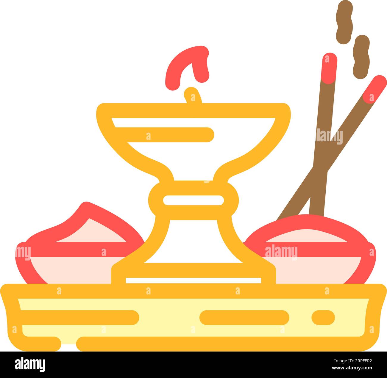 puja thali color icon vector illustration Stock Vector Image & Art - Alamy
