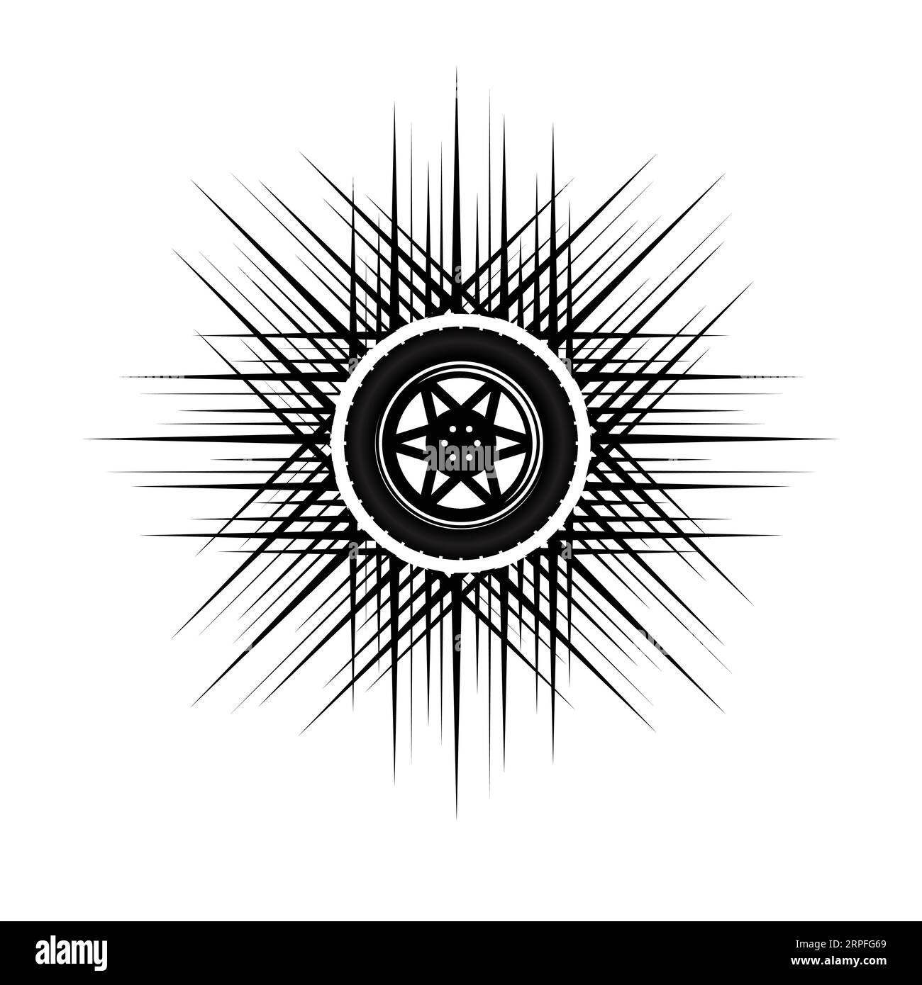 Car wheel logo Royalty Free Vector Image Stock Vector Image & Art - Alamy
