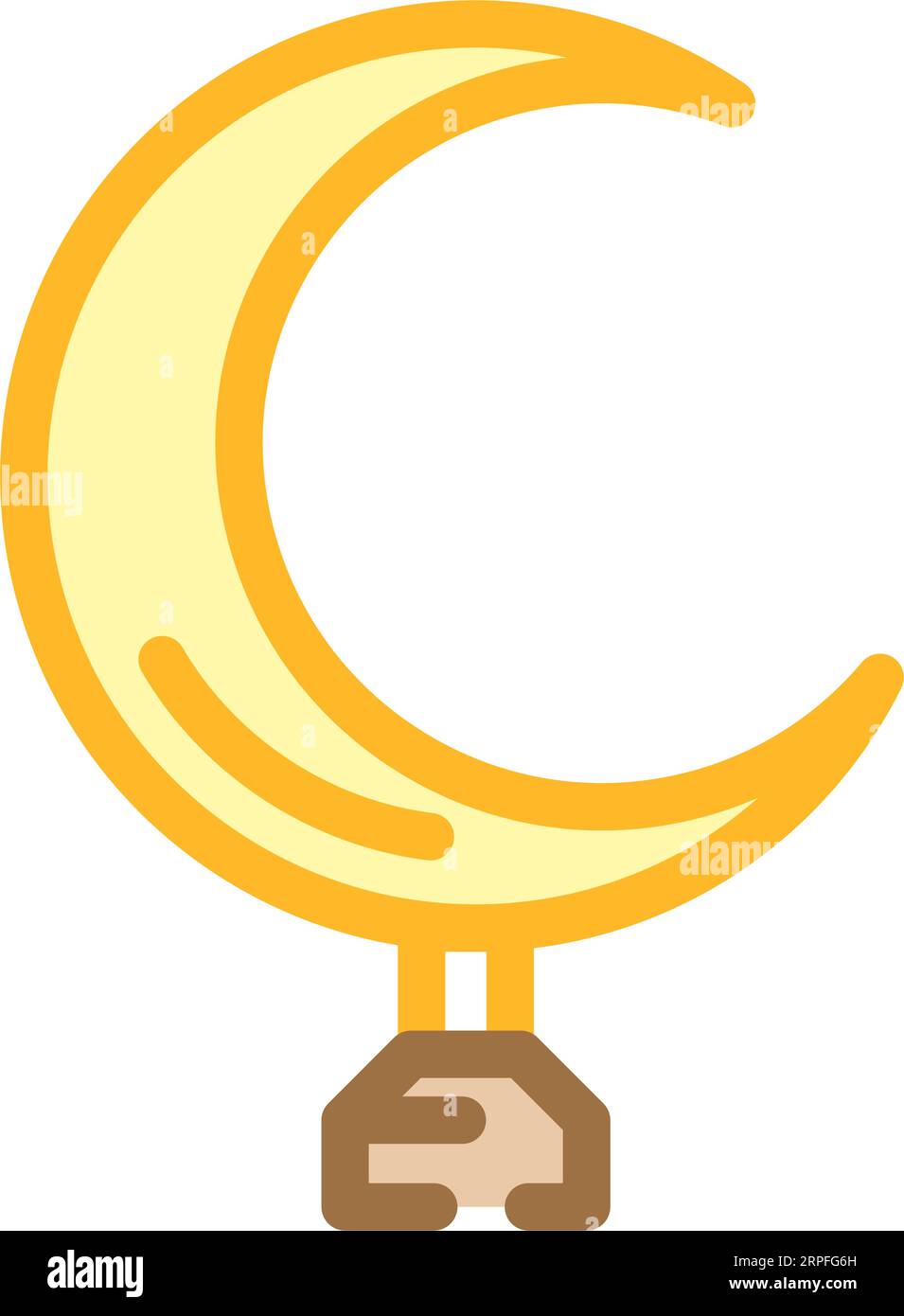 crescent moon islam muslim color icon vector illustration Stock Vector ...