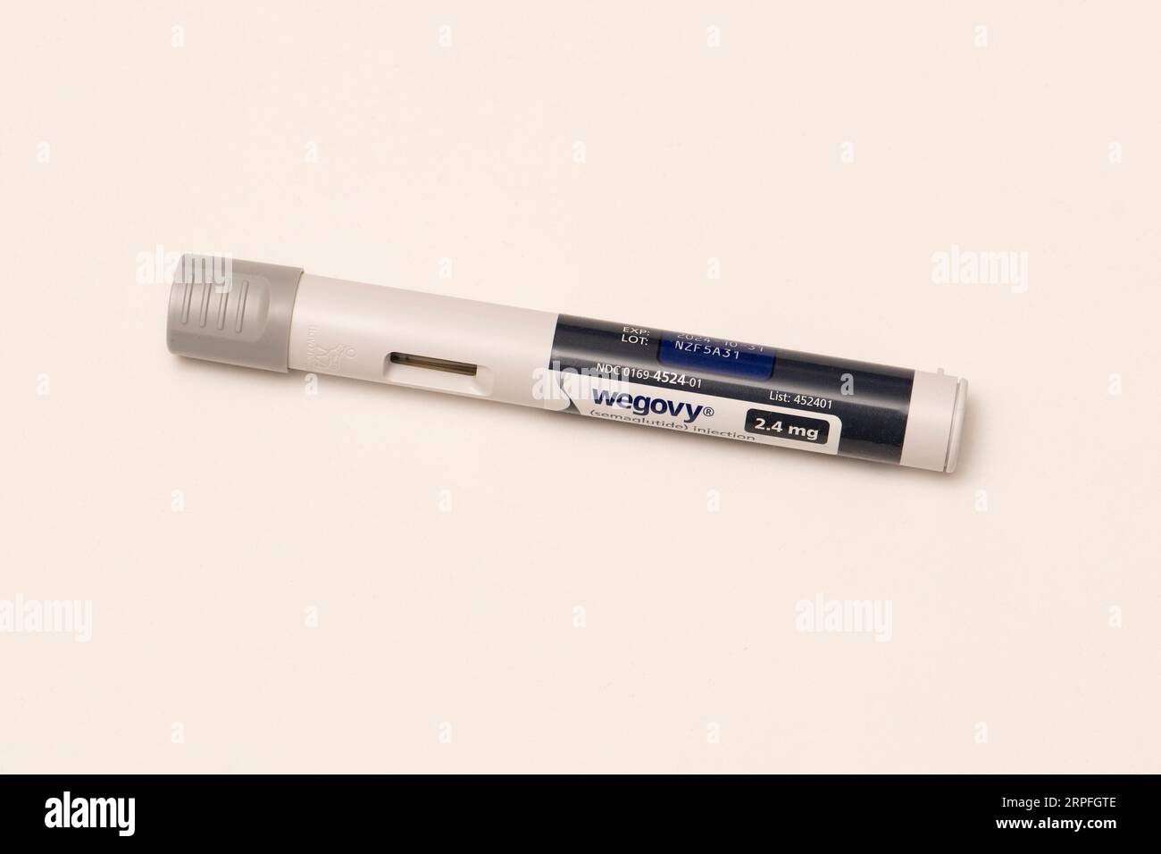 Still life of Wegovy an injectable prescription weight loss medicine ...