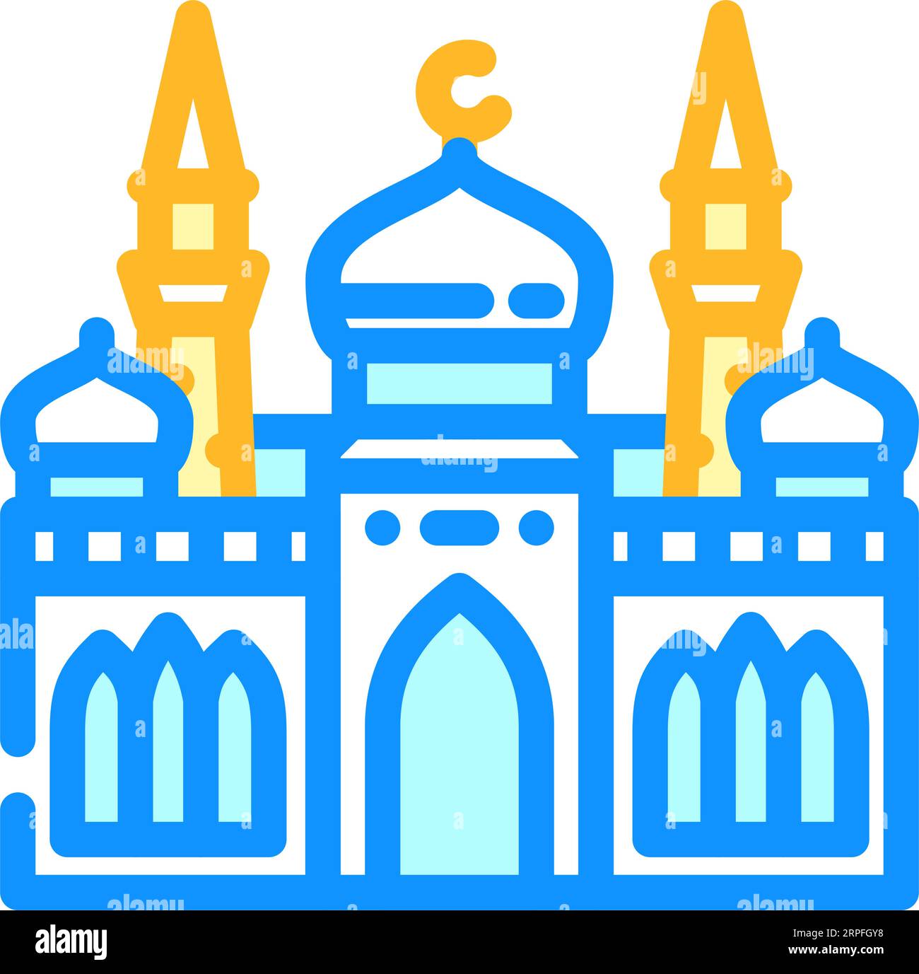 mosque islam muslim color icon vector illustration Stock Vector Image ...