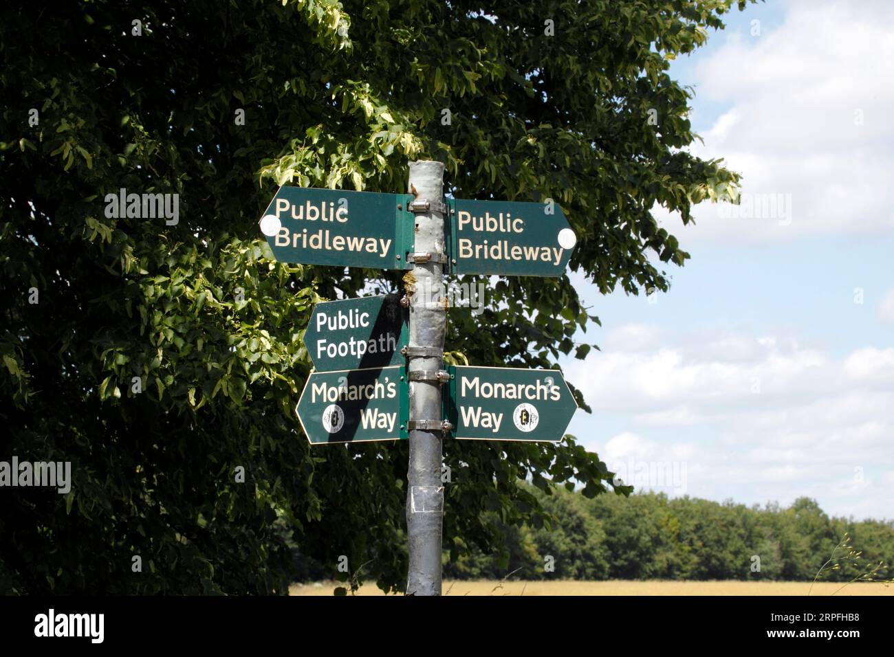 Monarchs Way, publci bridleway and public footpath signs, signs as a ... Monarchs Way, publci bridleway and public footpath signs, signs as a ...