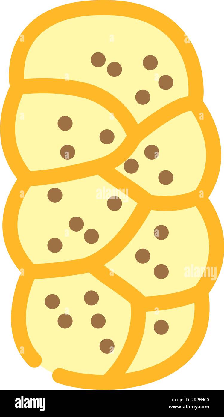 challah bread jewish color icon vector illustration Stock Vector Image ...