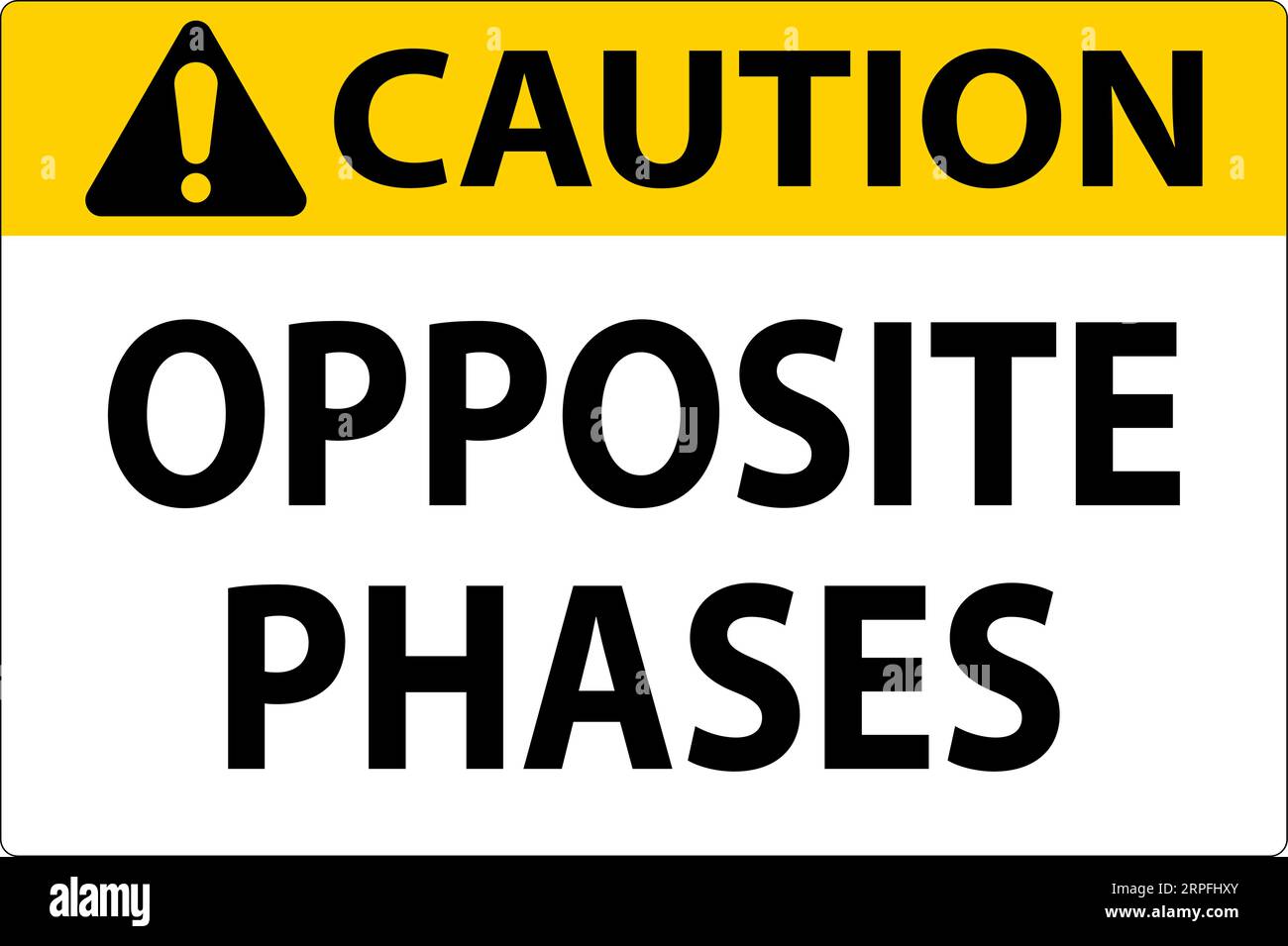 Caution Sign, Opposite Phases Stock Vector Image & Art - Alamy