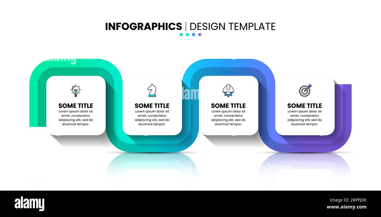 Infographic template with icons and 4 options or steps. Line. Can be ...