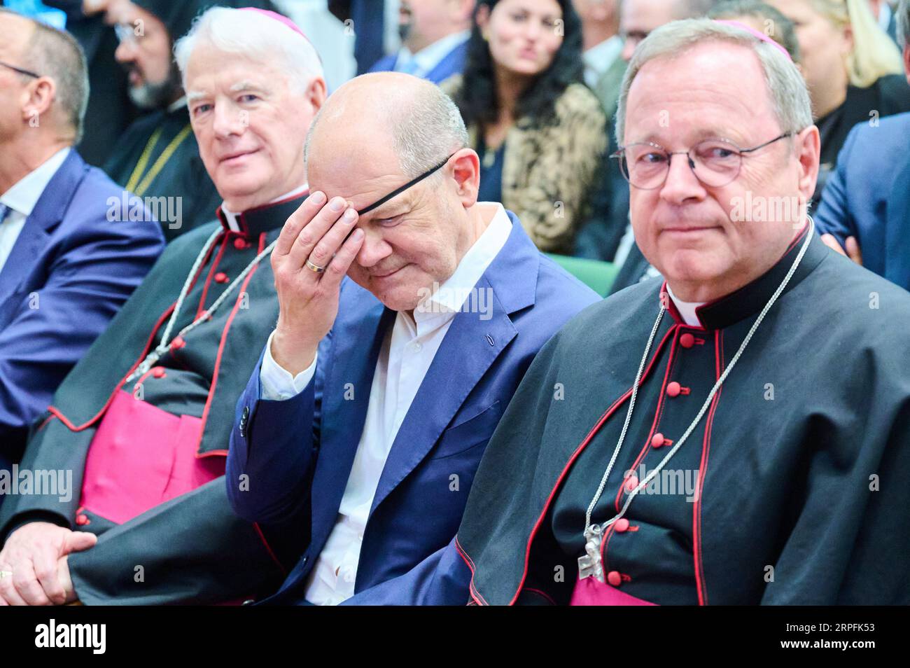 Berlin, Germany. 04th Sep, 2023. German Chancellor Olaf Scholz (M, SPD ...
