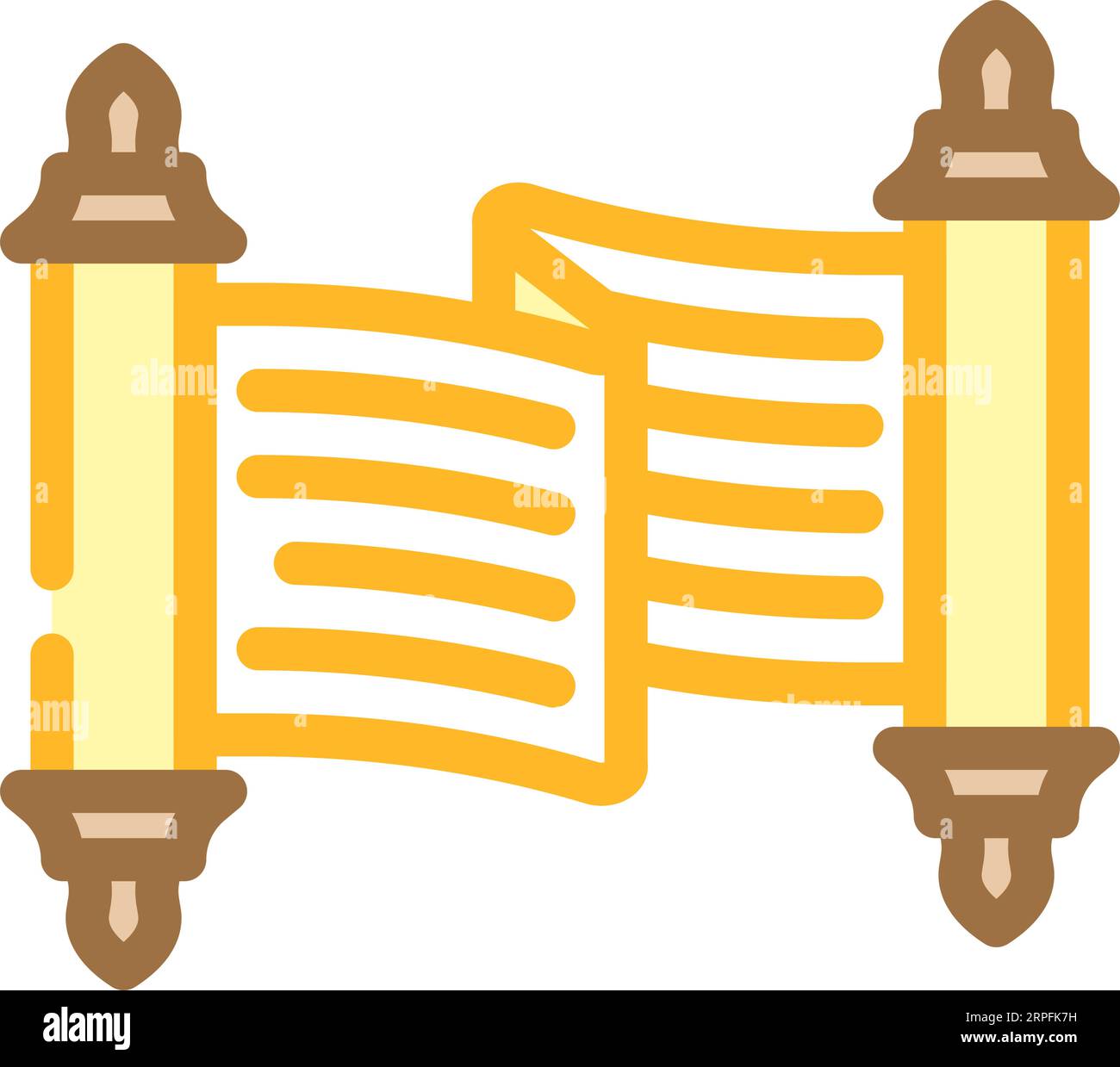 torah scroll jewish color icon vector illustration Stock Vector Image ...