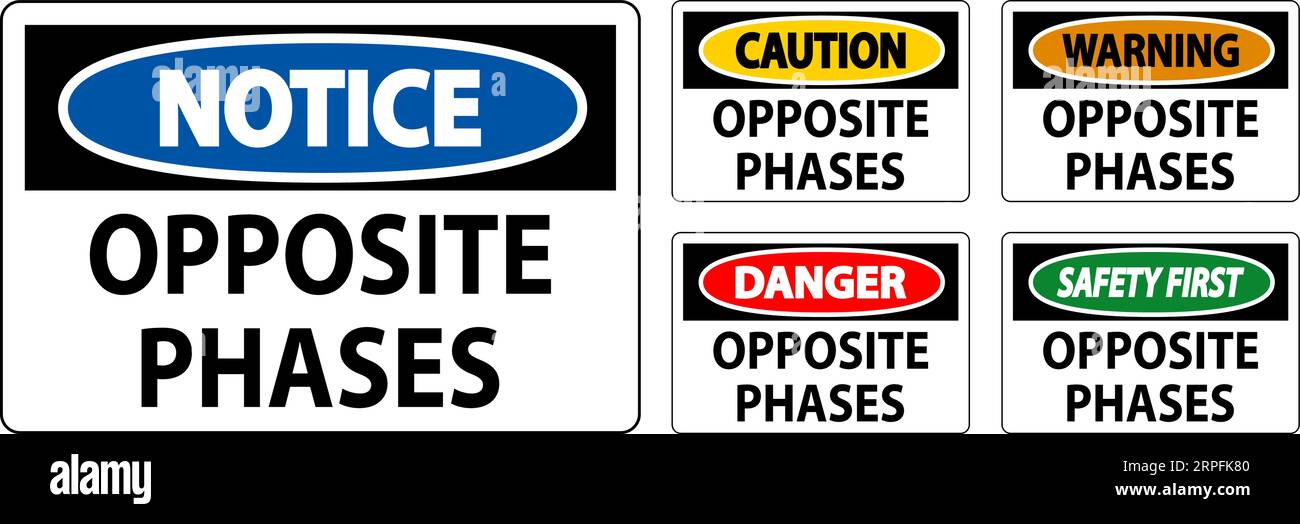Danger Sign, Opposite Phases Stock Vector Image & Art - Alamy