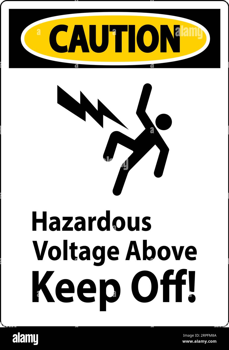 Caution Sign - Hazardous Voltage Above Keep Off Stock Vector Image ...