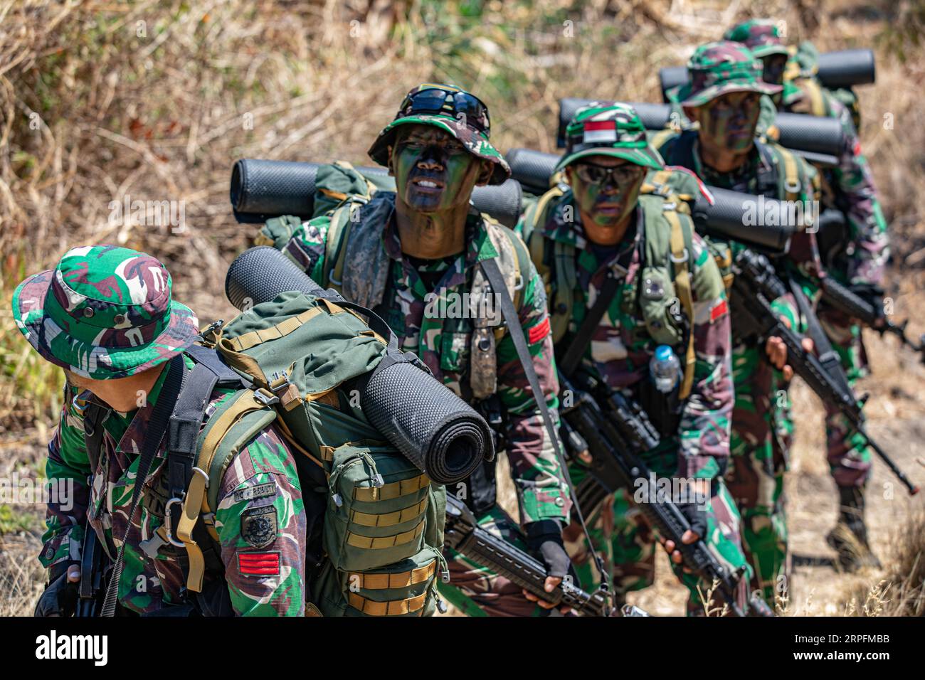 Puslatpur, Indonesia. 03rd Sep, 2023. Indonesian Marines during Jungle ...