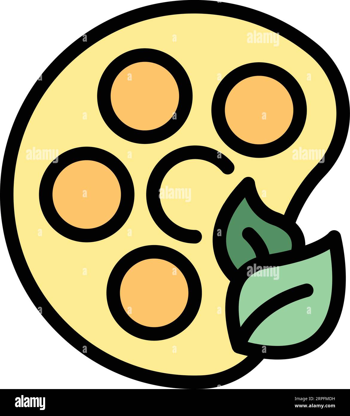 Natural dye palette icon outline vector. Free cream. Eco organic color ...