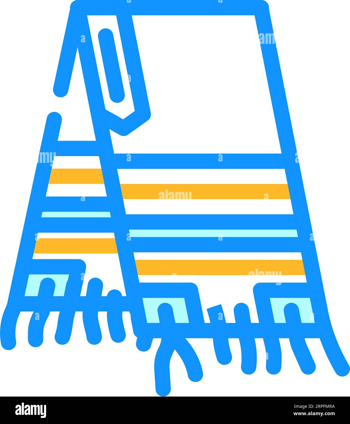tallit prayer shawl color icon vector illustration Stock Vector Image ...