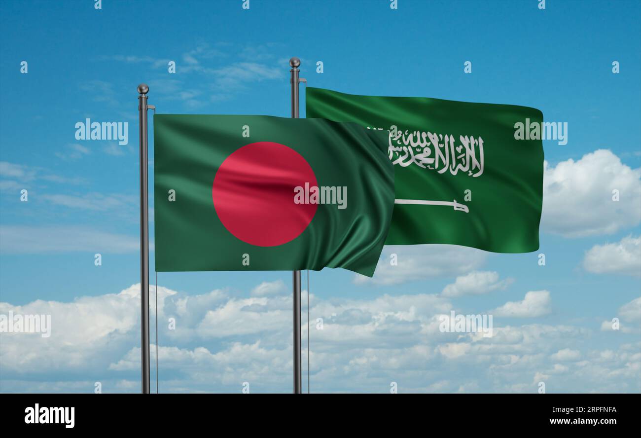 Bangladesh saudi arabia flag hi-res stock photography and images - Alamy