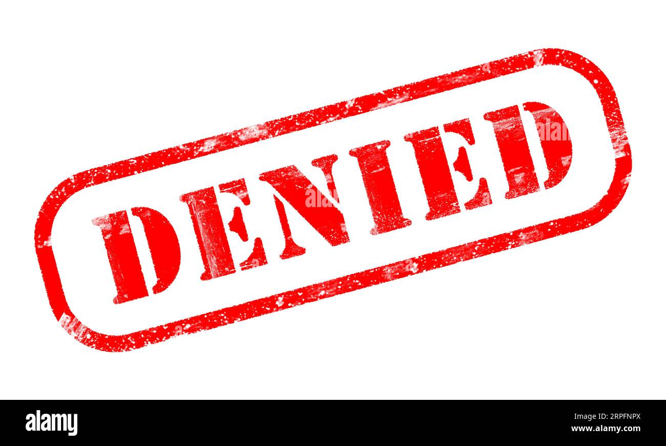 DENIED red rubber worn out stamp text on transparent background Stock ... DENIED red rubber worn out stamp text on transparent background Stock ...