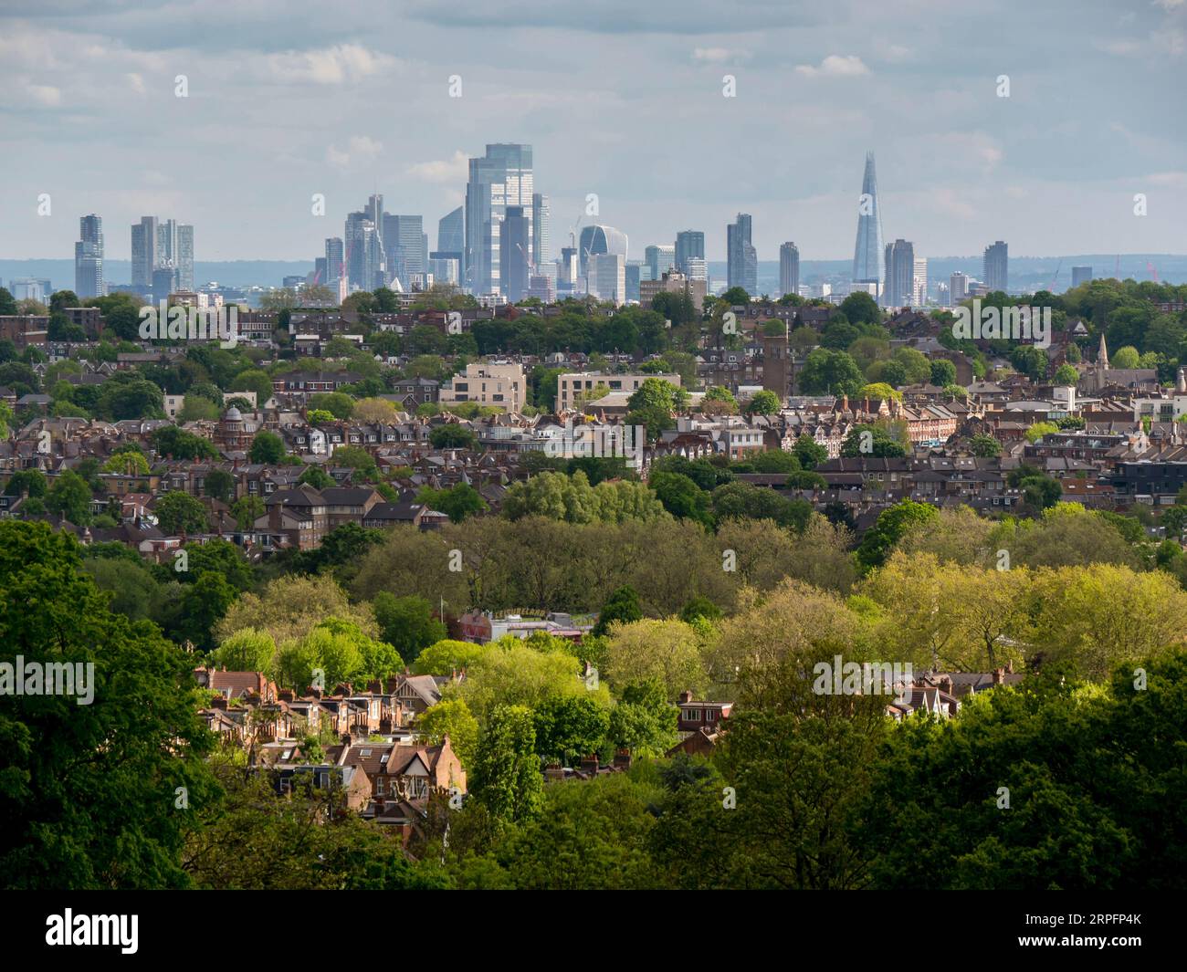 UK, England, London, City skyline frm Ally Pally Stock Photo - Alamy