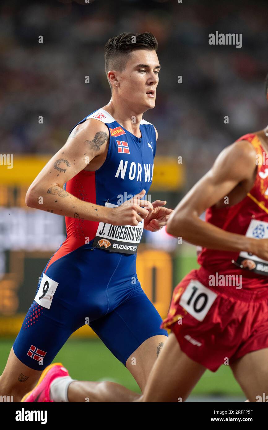 Jakob Ingebrigtsen of Norway competing in the men’s 5000m final on day ...