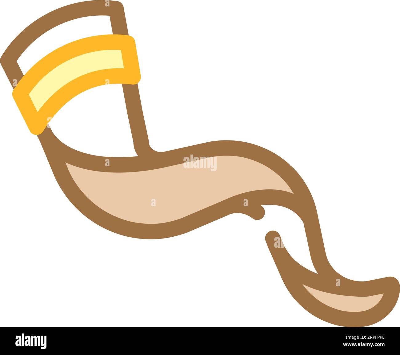 shofar horn jewish color icon vector illustration Stock Vector Image ...