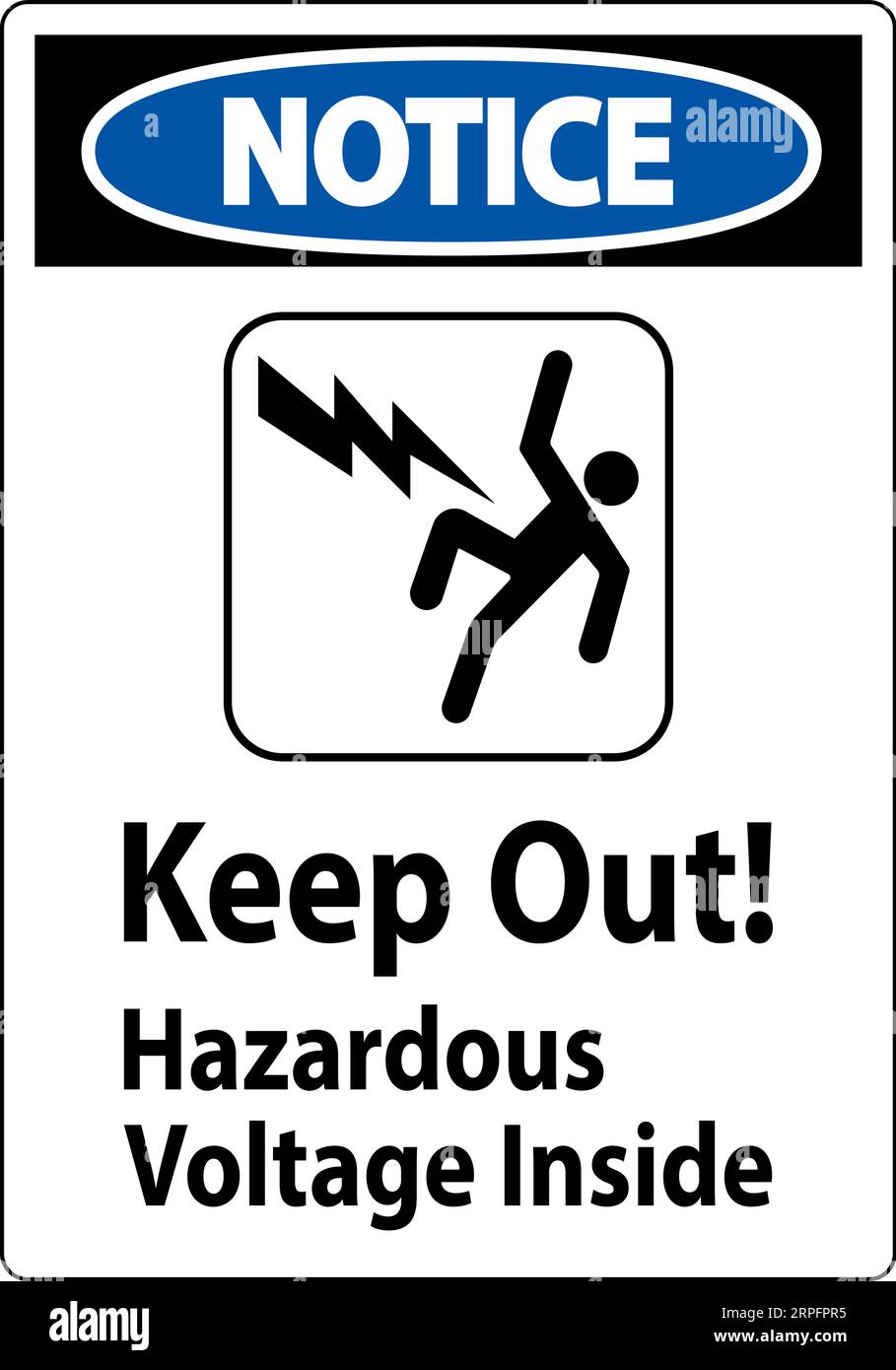 Notice Sign - Keep Out Hazardous Voltage Inside Stock Vector Image ...