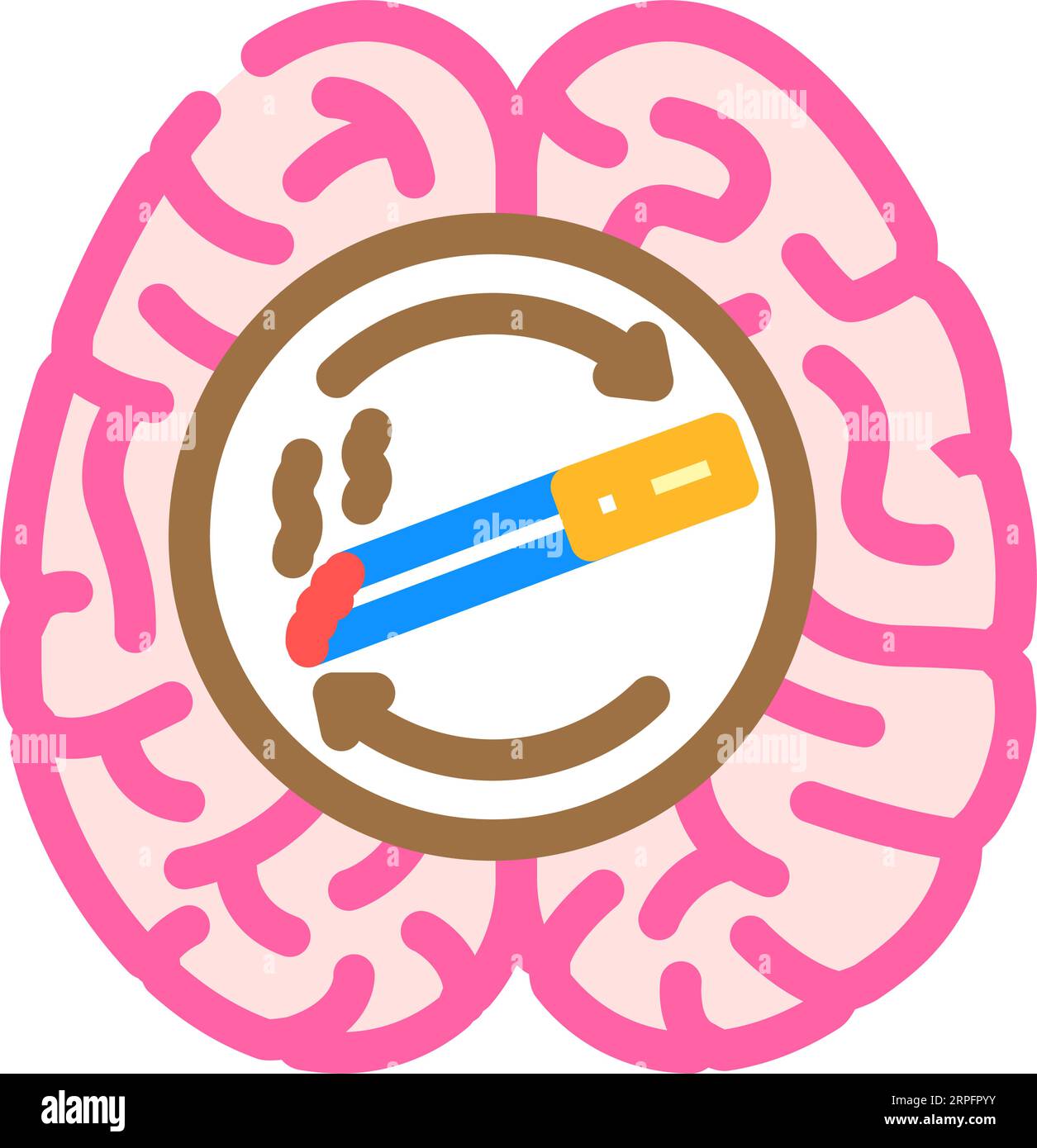 addiction nicotine tobacco color icon vector illustration Stock Vector ...