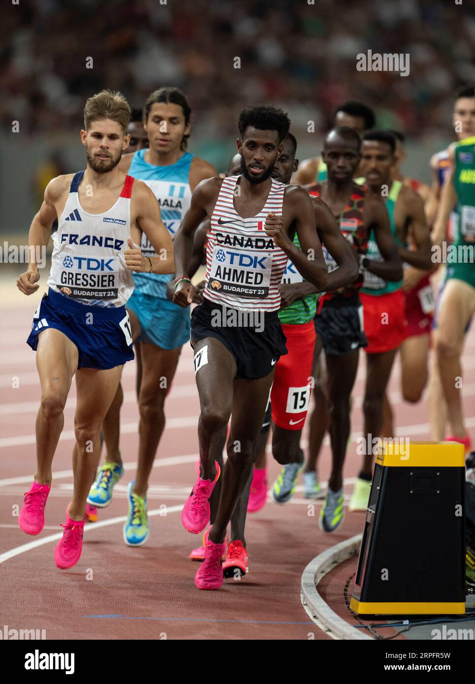 Jimmy Gressier of France competing in the men’s 5000m final on day 9 of ...