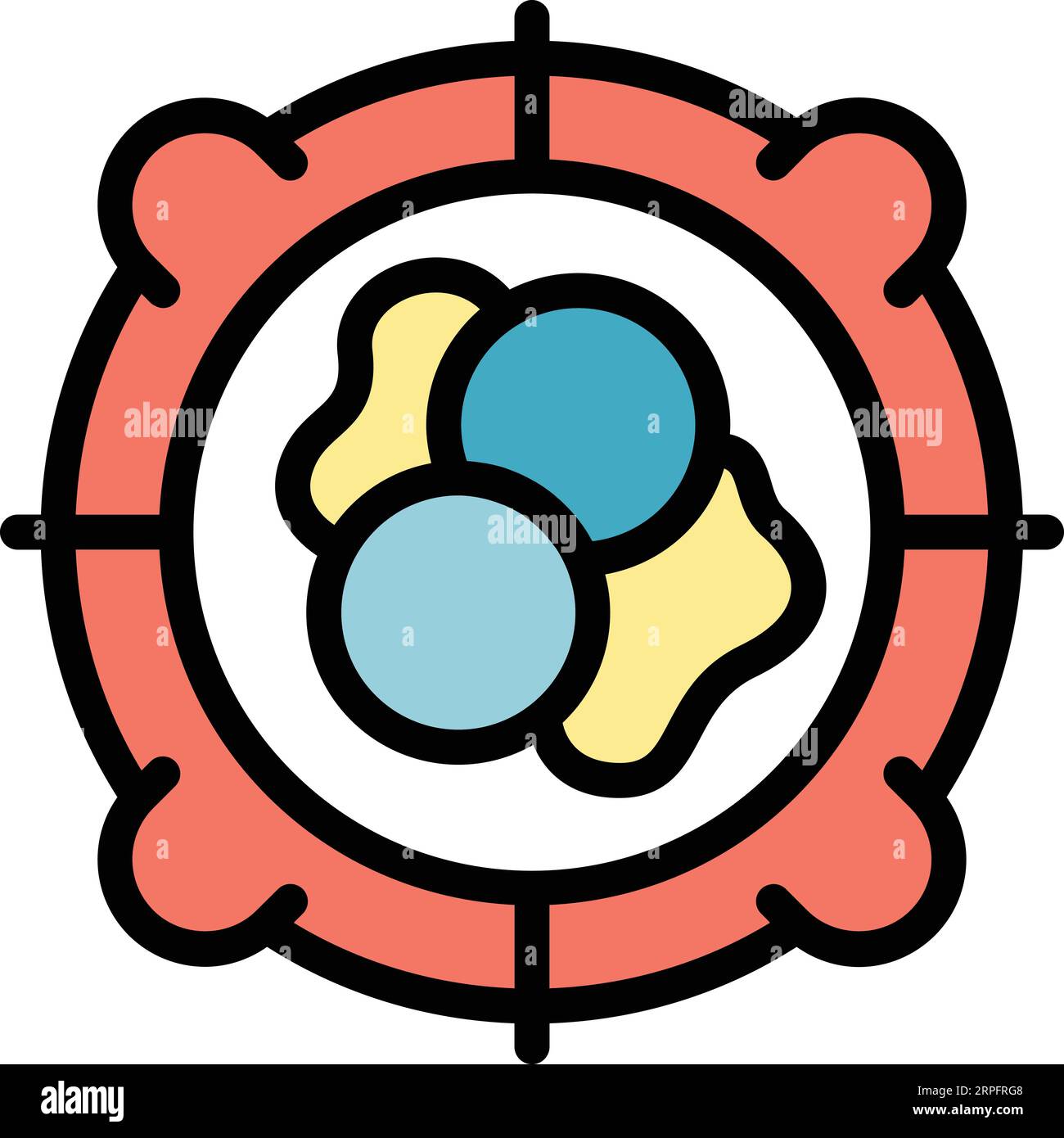 Target person icon outline vector. Game sport. Uniform design color ...
