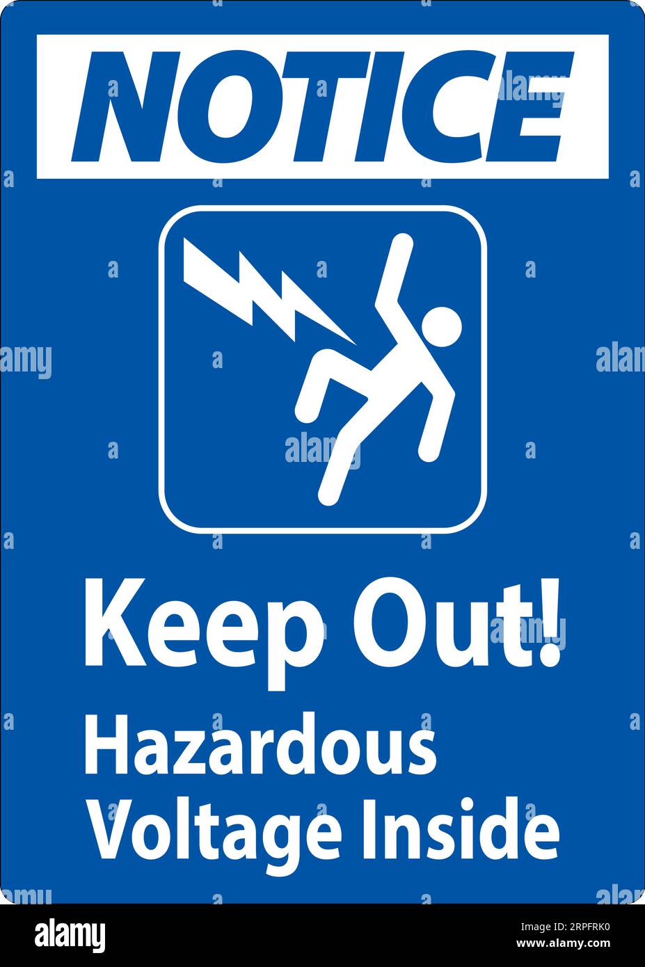 Notice Sign - Keep Out Hazardous Voltage Inside Stock Vector Image ...