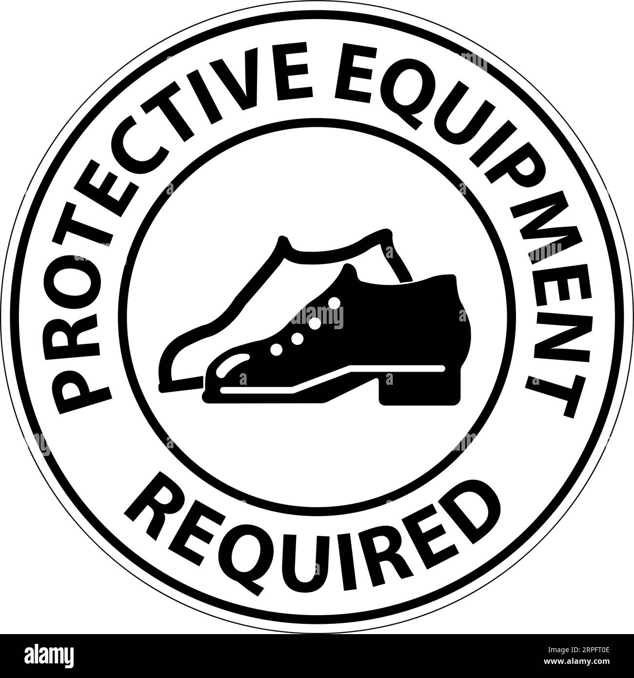 Floor Sign, Protective Equipment Required Stock Vector Image & Art - Alamy