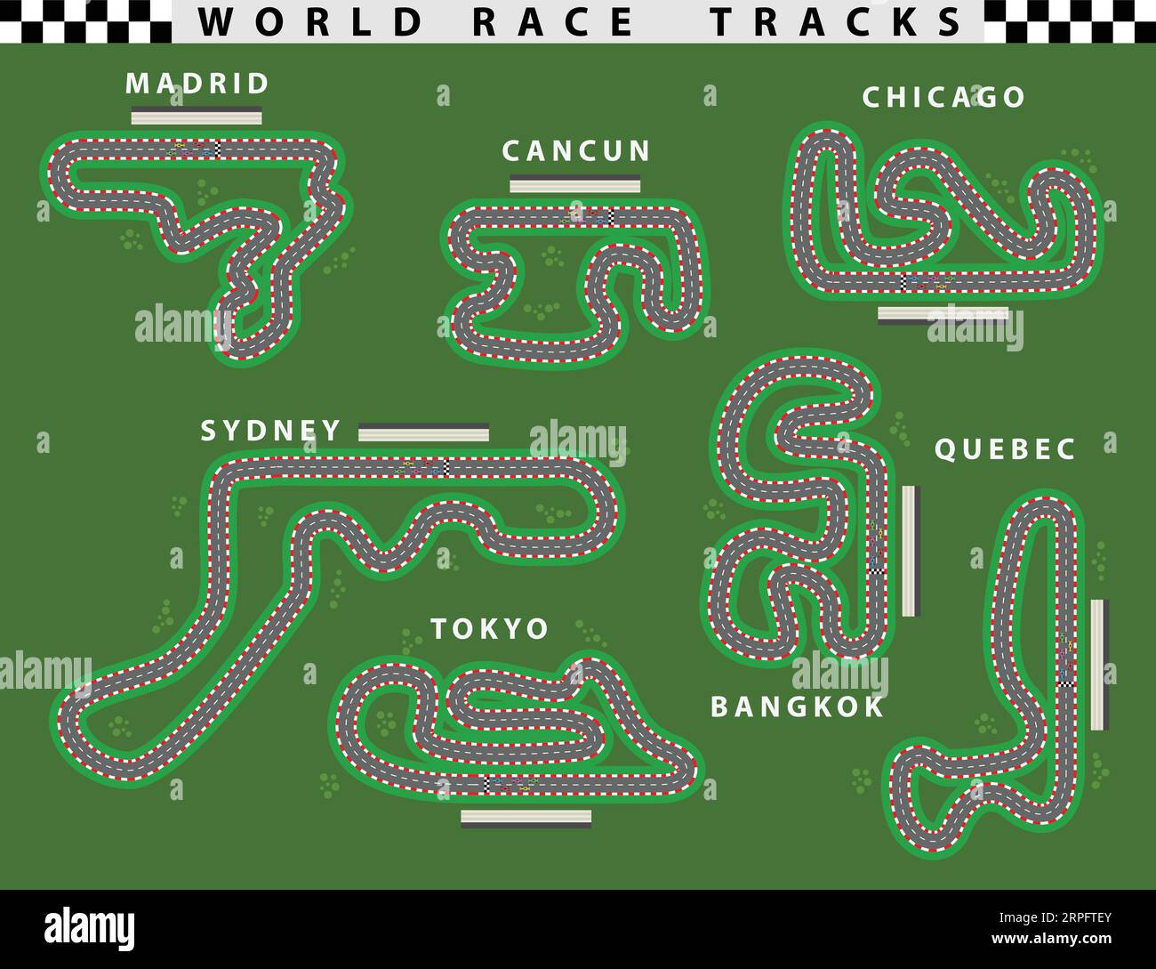 Formula driver racing track circuit Stock Vector Images - Alamy