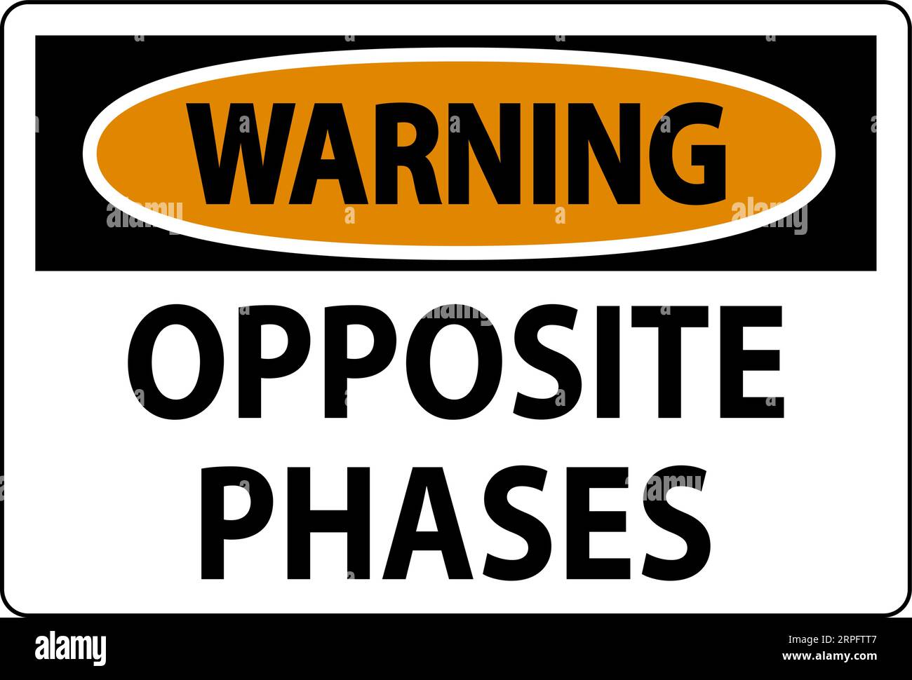 Warning Sign, Opposite Phases Stock Vector Image & Art - Alamy